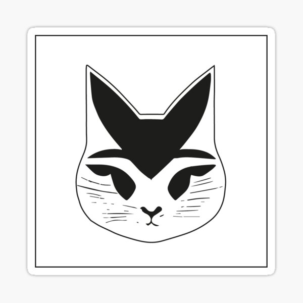 "Cat style logo" Sticker for Sale by Gena1331 | Redbubble