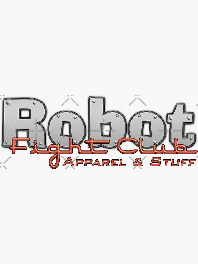 "Robot Fight Club Classic Logo" Sticker for Sale by RFCApparel | Redbubble