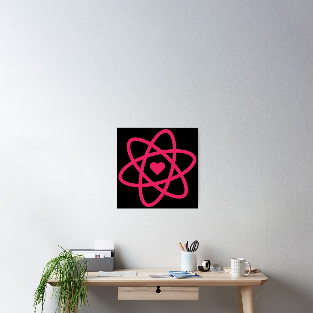 "React Js is love - New React Code Logo" Poster for Sale by kanhadesign ...