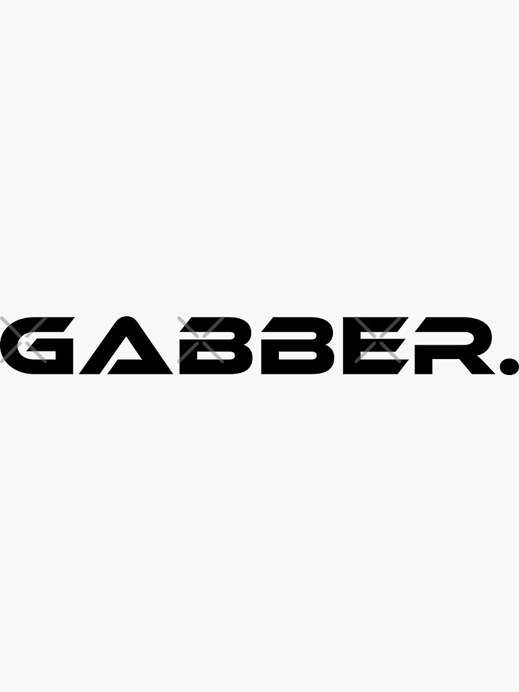 "Gabber - Hardcore Techno Logo " Sticker for Sale by SPAZE-Typo | Redbubble