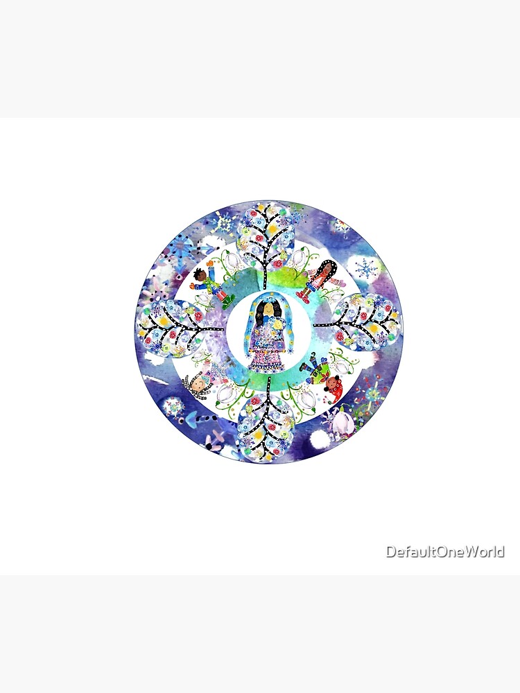 "The Winter Solstice Mandala. Watercolour Collage" Poster for Sale by ...