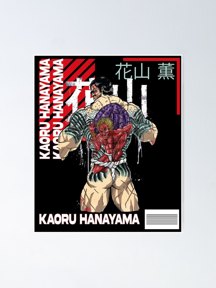 " Kaoru Hanayama Baki Hanma The Grappler Training " Poster for Sale by ...