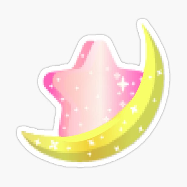 "cute pink star and moon" Sticker for Sale by Snakepearl | Redbubble