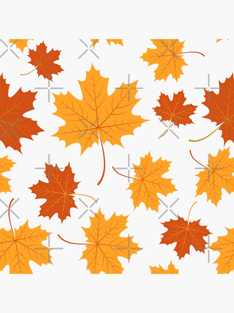 "Maple leaf with fall touch." Sticker for Sale by Wassimsho | Redbubble