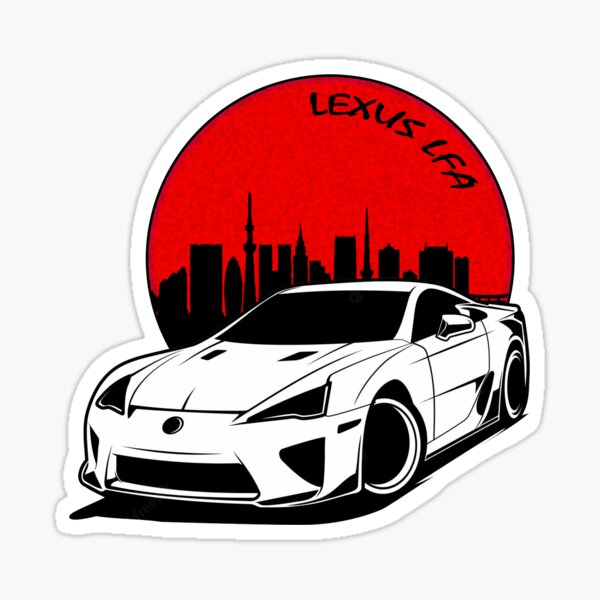 "Lexus LFA, JDM Car in Tokyo" Sticker for Sale by T-JD | Redbubble