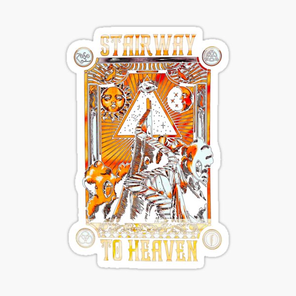 "Vintage Led Zep Stairway" Sticker for Sale by Muzla | Redbubble