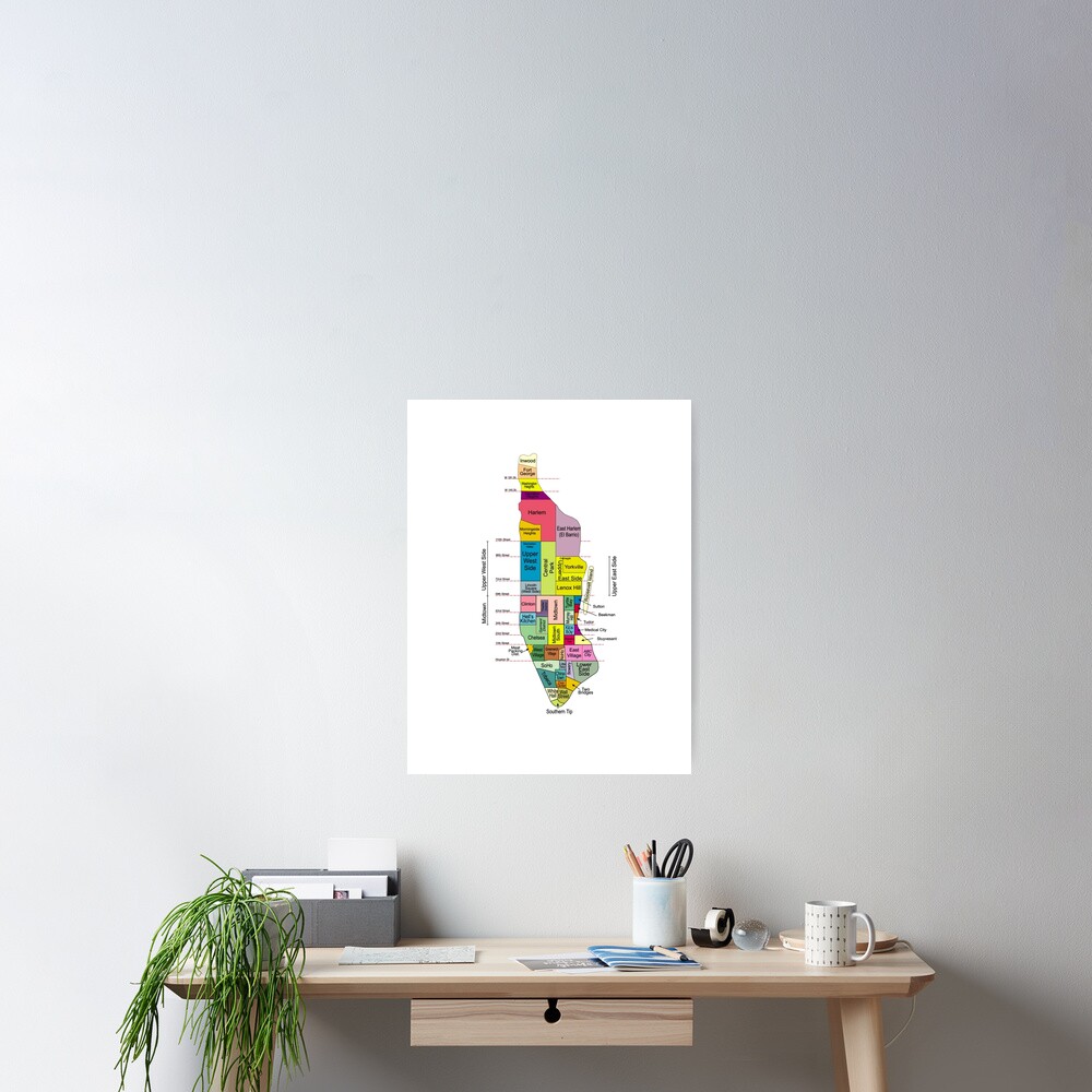 "New York City Manhattan Map" Sticker for Sale by Deasdw1 | Redbubble
