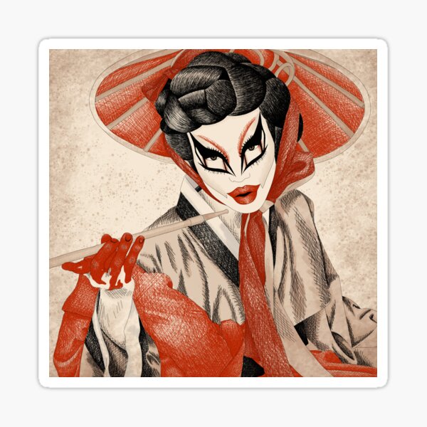 "HoSo TerraToma - Hwang Jini (황진이) Korean Drag Queen" Sticker for Sale ...
