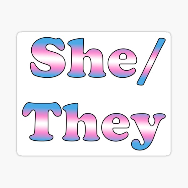 "She/ They Gender Pronoun Pride!" Sticker for Sale by happynaturalist ...