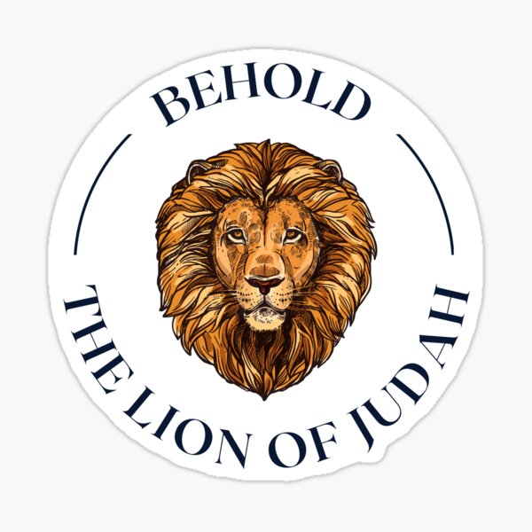 "Behold the Lion" Sticker for Sale by GospelWork | Redbubble