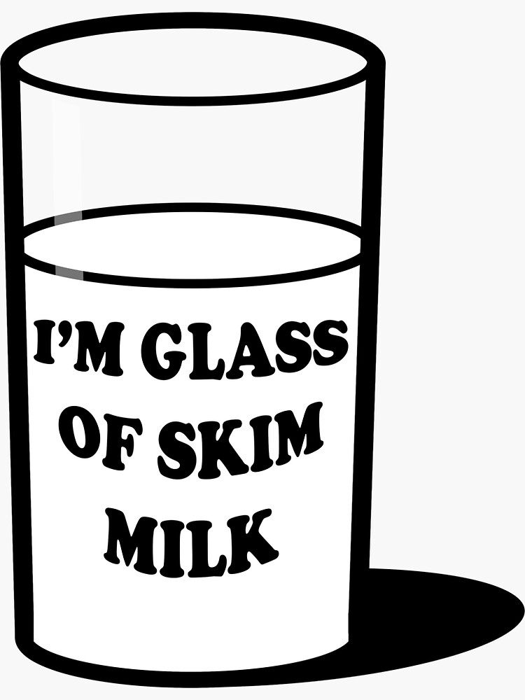 "Skim milk (Steve Martin)" Sticker for Sale by DwarfSeal | Redbubble