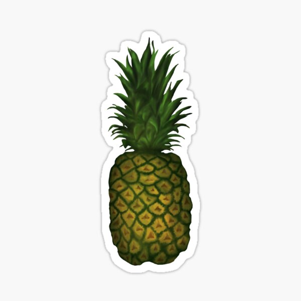 "dark green and yellow vintage stile Pineapple" Sticker for Sale by ...
