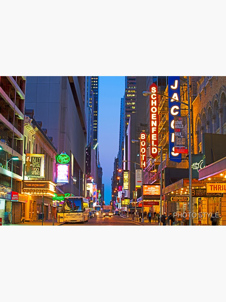 "THEATER ROW, New York City" Sticker for Sale by RudiPix | Redbubble