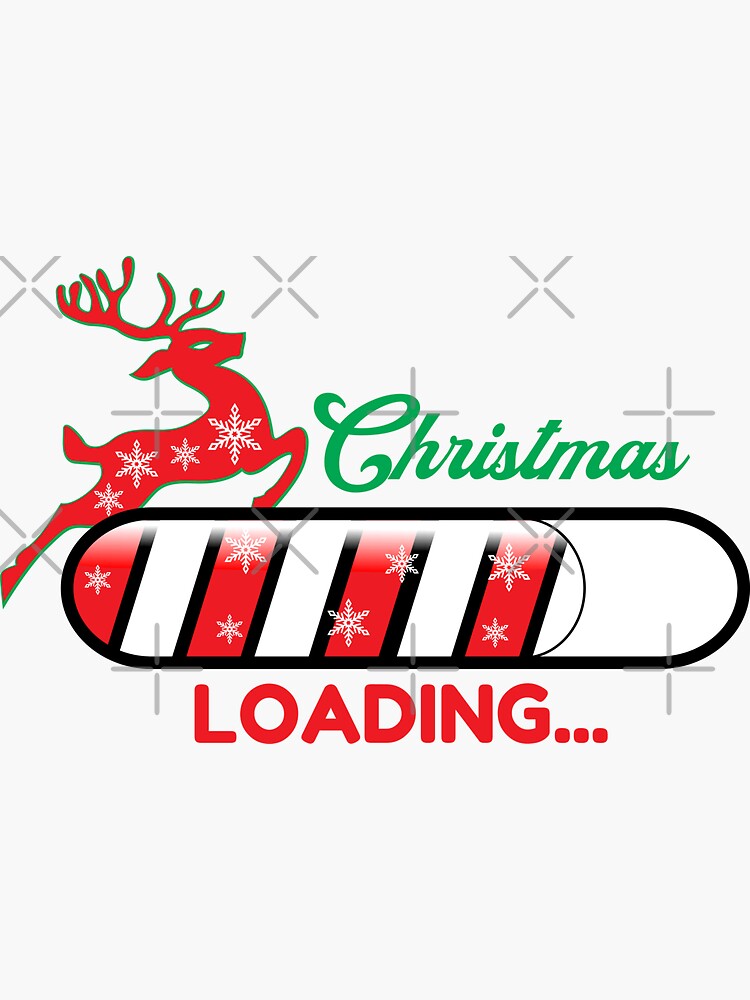 "Christmas Loading - sticker design/redbubble" Sticker for Sale by ...