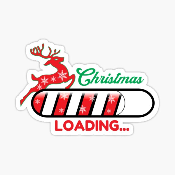 "Christmas Loading - sticker design/redbubble" Sticker for Sale by ...