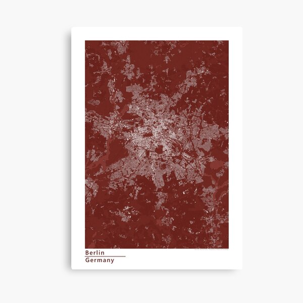 Lienzo «Berlín - mapa de la ciudad / mapa / plano de figuras - color ...