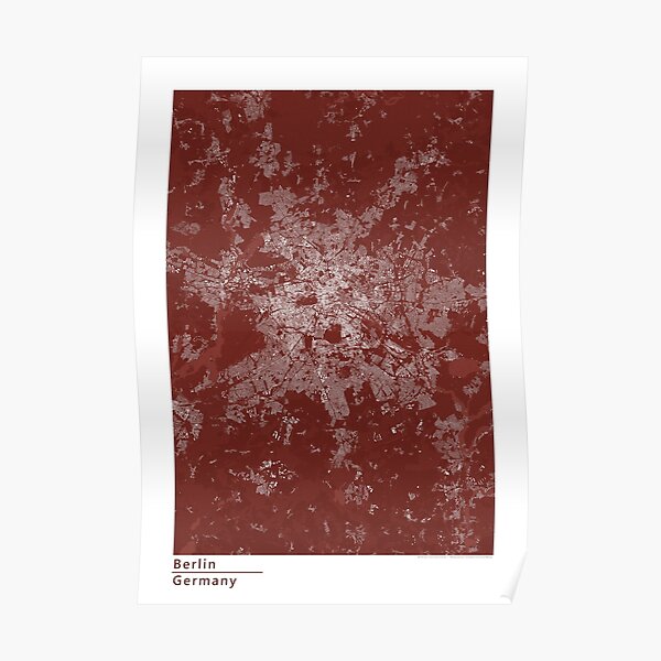 Póster «Berlín - mapa de la ciudad / mapa / plano de figuras - color ...