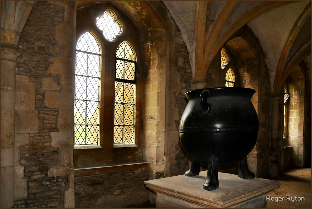 "Lacock Abbey, Warming Room with Cauldron" by Roger Ryton | Redbubble