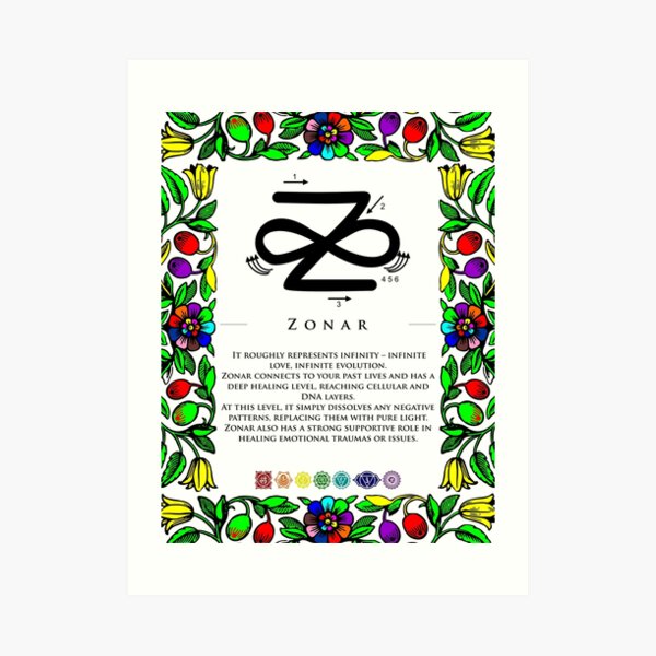 "Zonar Symbol - Reiki Symbol Karuna Shamballa Healing Symbol" Art Print ...
