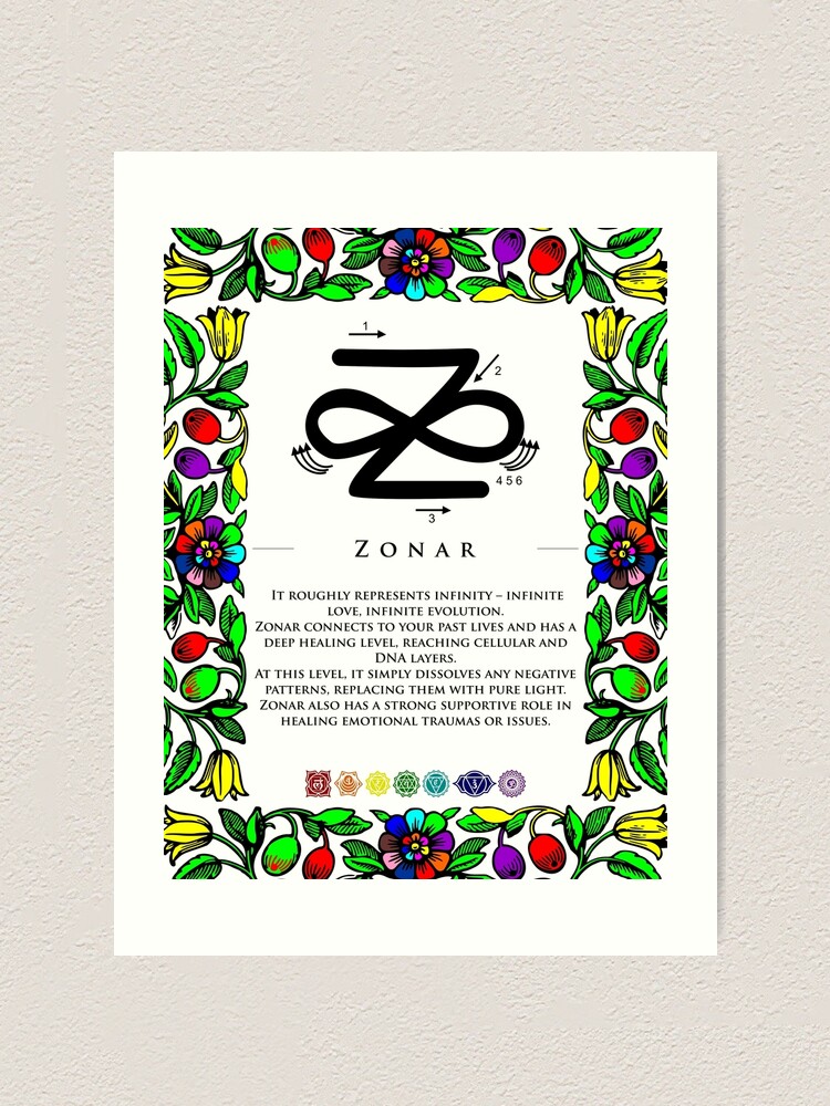 "Zonar Symbol - Reiki Symbol Karuna Shamballa Healing Symbol" Art Print ...