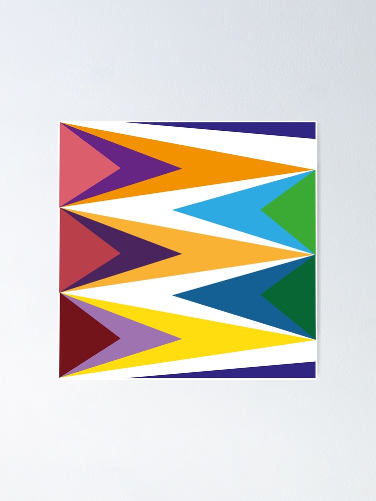 "Triângulos coloridos de vários tamanhos" Poster for Sale by GirlaineSQ ...