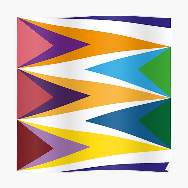 "Triângulos coloridos de vários tamanhos" Poster for Sale by GirlaineSQ ...