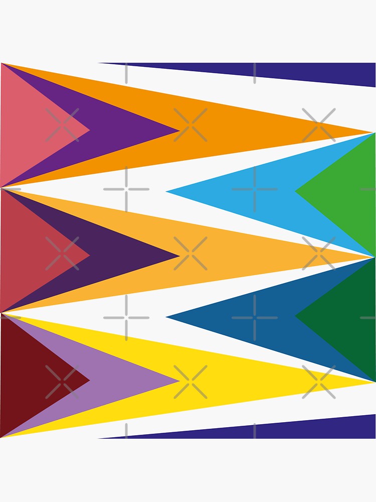 "Triângulos coloridos de vários tamanhos" Sticker for Sale by ...