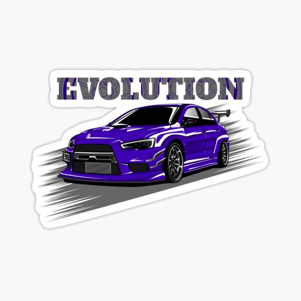 "Glossy Lancer Evo" Sticker by igenidz | Redbubble