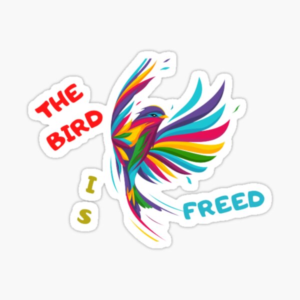 "The Bird Freed Classic " Sticker for Sale by ZellijArt | Redbubble