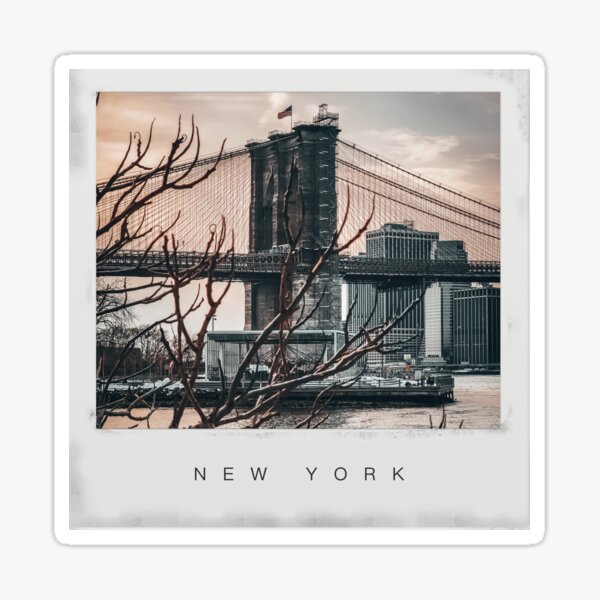"Brooklyn Bridge in New York City" Sticker for Sale by nycruss1 | Redbubble