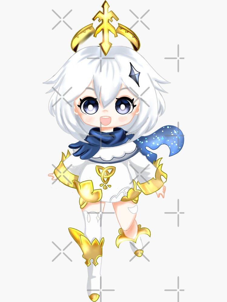 "Genshin impact paimon " Sticker for Sale by nelitdesign | Redbubble