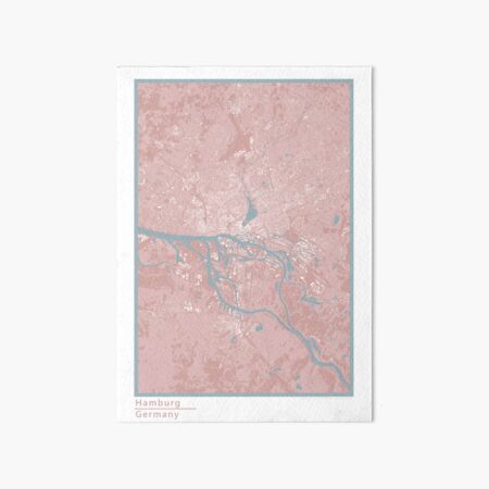 Lámina rígida «Hamburgo - mapa de la ciudad / mapa / plano de la figura ...