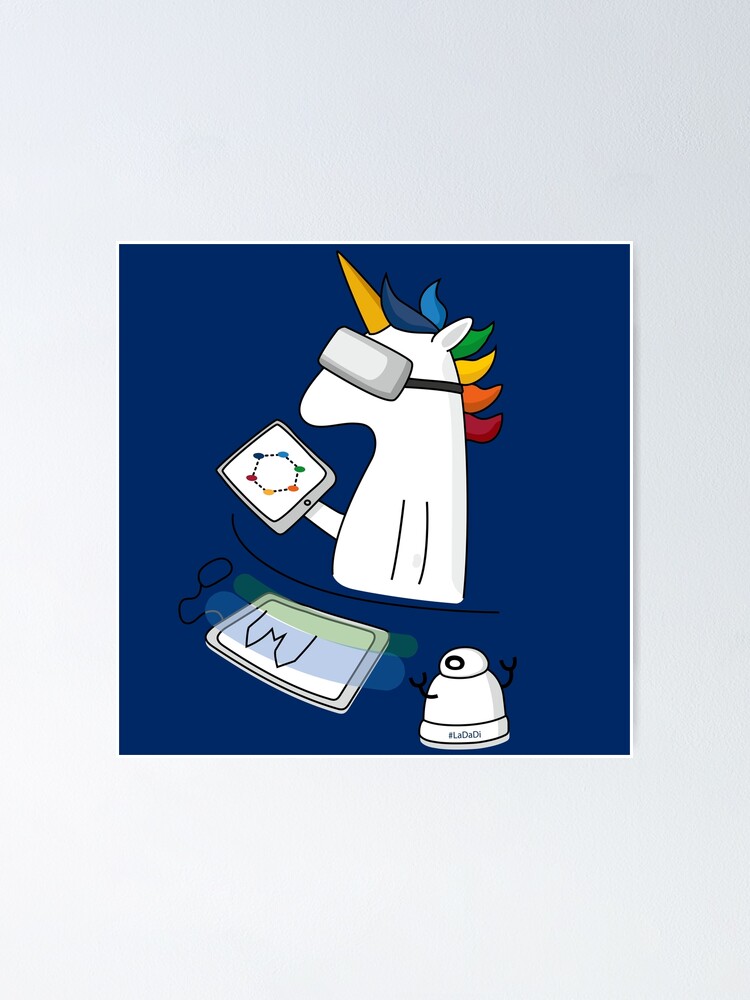 "Digital unicorn" Poster for Sale by LaDaDi | Redbubble