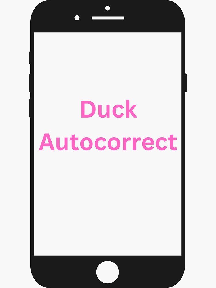 "Duck Autocorrect in Pink" Sticker for Sale by AWhiteneck | Redbubble
