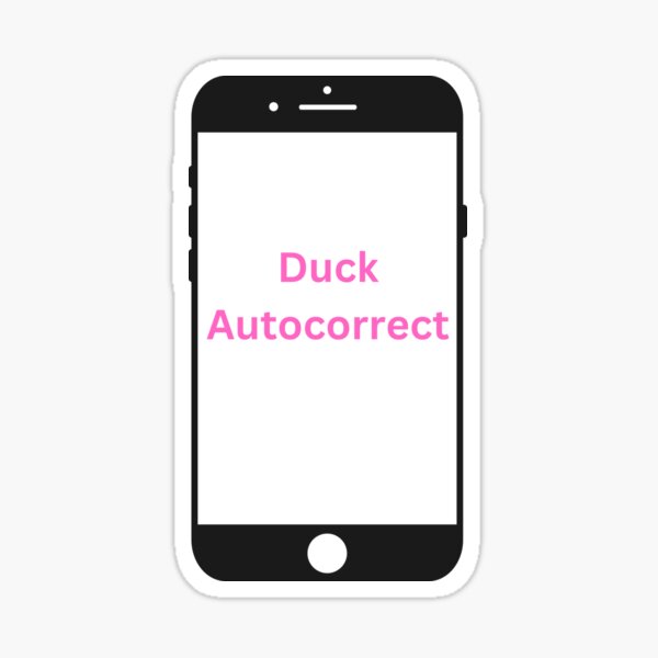 "Duck Autocorrect in Pink" Sticker for Sale by AWhiteneck | Redbubble