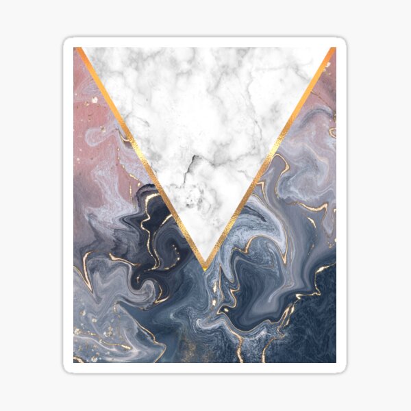Pegatina «Pirámide de mármol (rosa y azul marino)» de MindedInc | Redbubble