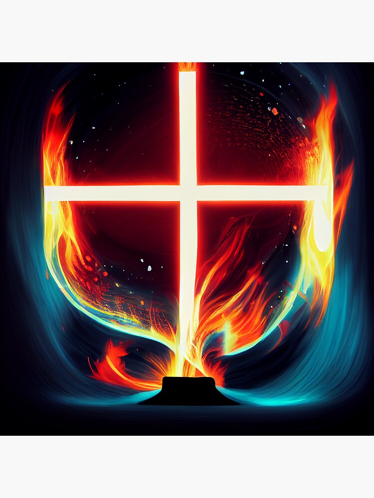 "Cyber cross by ai.miilk" Sticker for Sale by ai-miilk | Redbubble