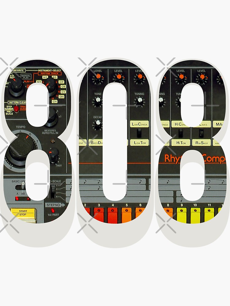 "TR-808 80's - Drum machine heaven" Sticker for Sale by jenkwilson ...