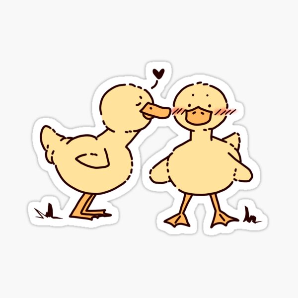 "Little Lover Ducks" Sticker for Sale by Sketchyleigh | Redbubble