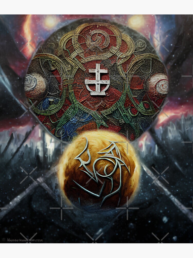 "Alien Arcane Aesthic AiArt space cross" Sticker for Sale by Swabcraft ...