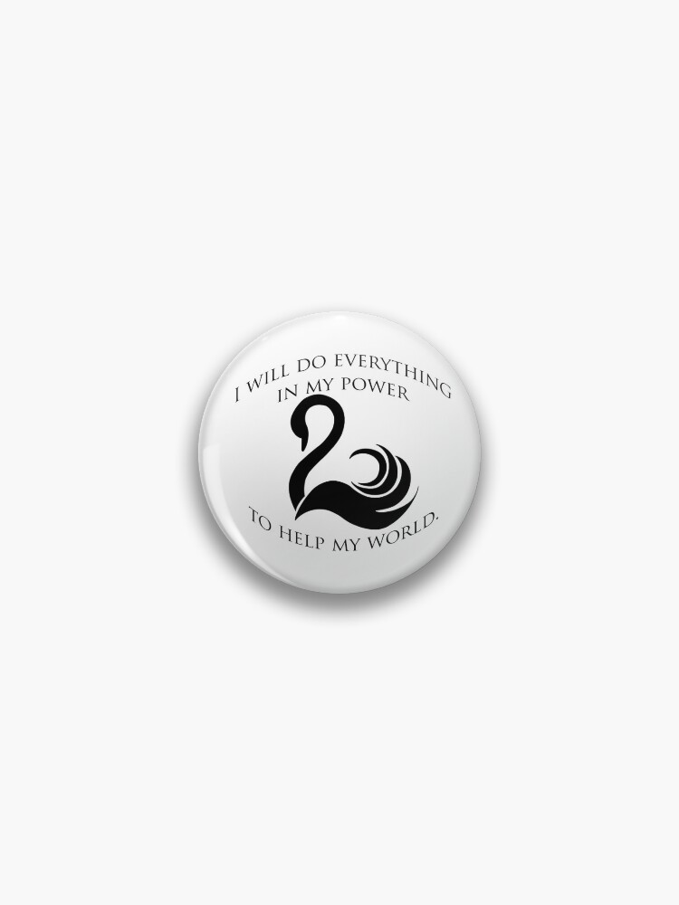 "Black Swan Oath Keeper of the Lost Cities KOTLC Logo" Pin for Sale by ...