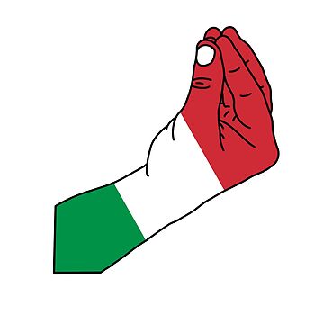 "Italian “Pinched Fingers” Hand" Sticker for Sale by lazylibracrafts ...