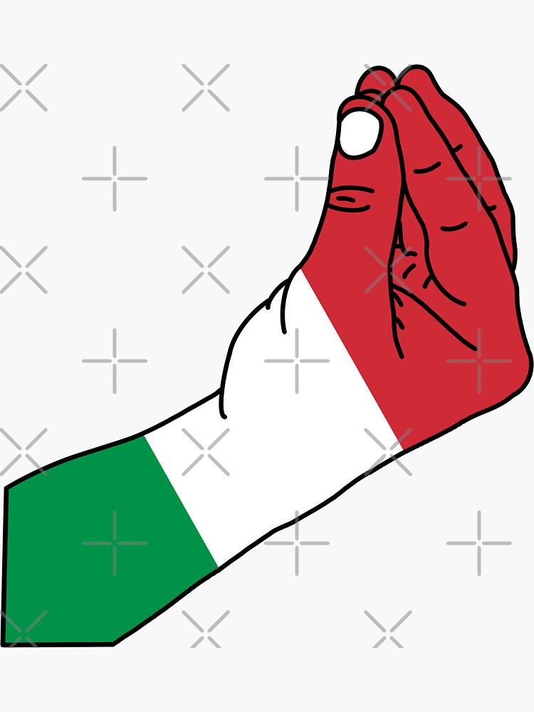 "Italian “Pinched Fingers” Hand" Sticker for Sale by lazylibracrafts ...