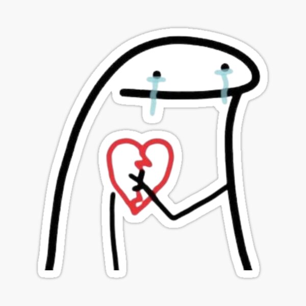 "Heartbreak Flork Meme" Sticker for Sale by florkmeme | Redbubble