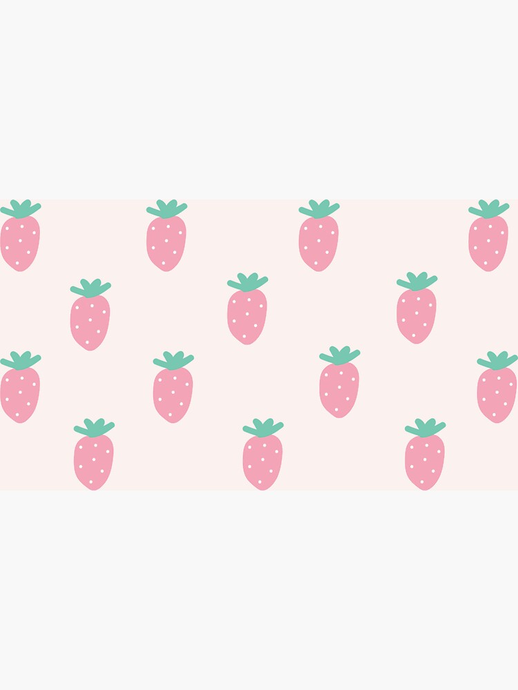 "Cute Aesthetic Strawberry Design" Sticker for Sale by madebyesther ...