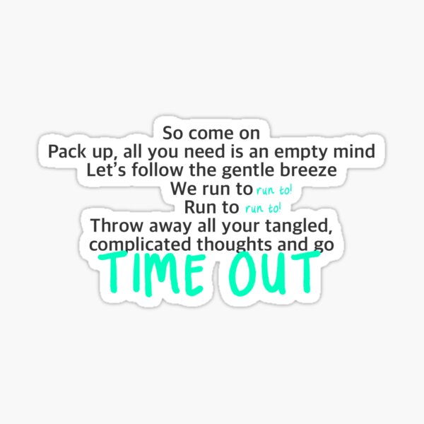 "SKZ Mixtape: Time Out Lyrics" Sticker for Sale by PrismaticLane ...