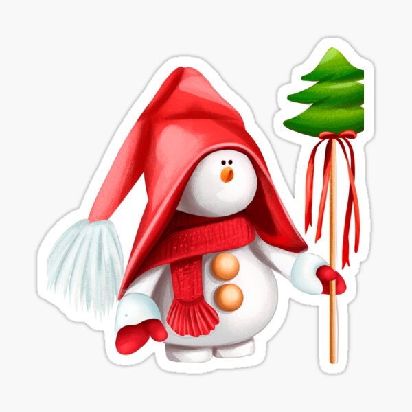 "Snow boy christmas stickers, hats and pillows" Sticker for Sale by ...