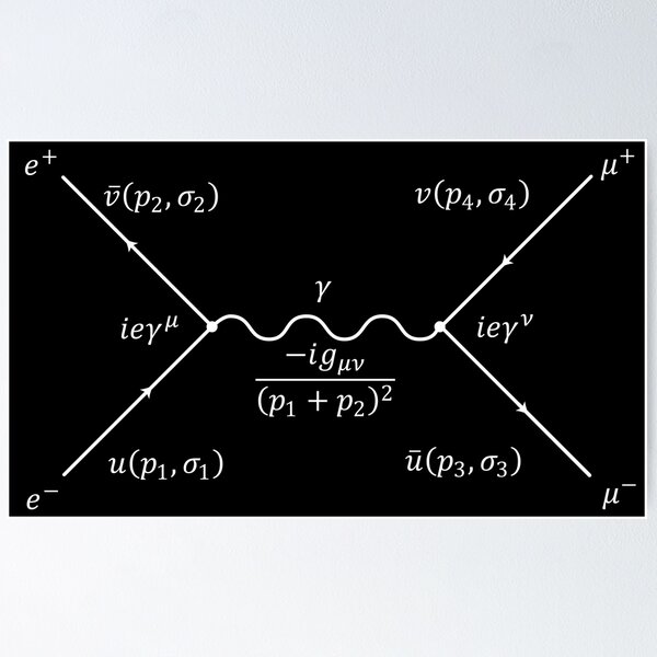 "Feynman Diagram" Poster for Sale by ScienceCorner | Redbubble