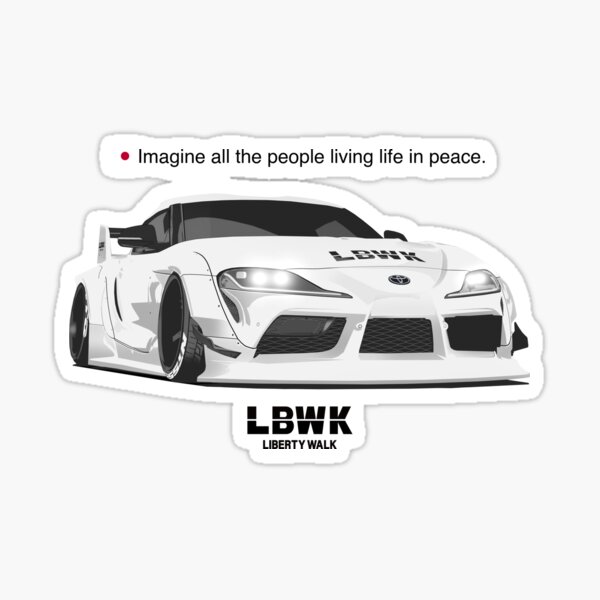 "LBWK Supra" Sticker for Sale by Car-Artz-Design | Redbubble