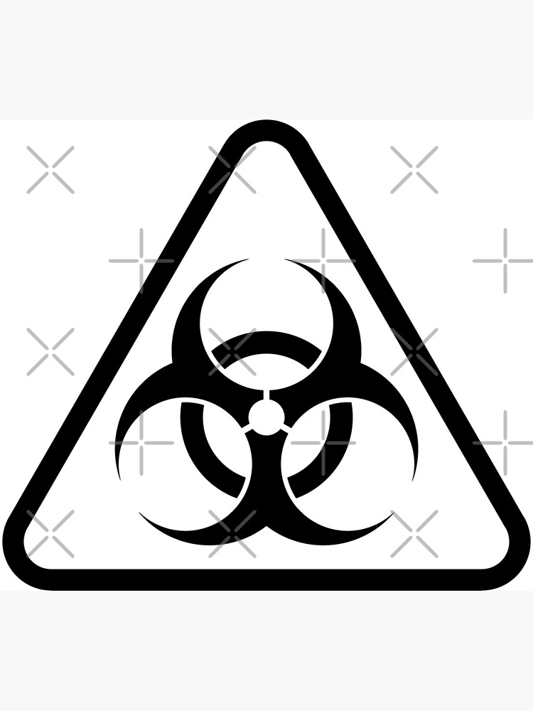 Póster «Símbolo de riesgo biológico dentro del triángulo peligro ...